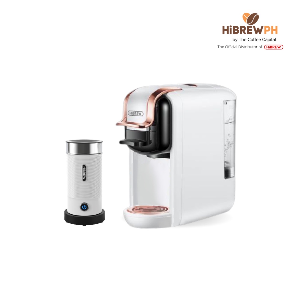 Hibrew 5 In 1 Multiple Capsule Coffee Espresso Machine and Milk Frother for Hot & Cold DG NS ...