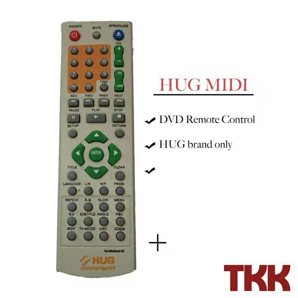 HUG MIDI DVD Player Remote Control | Shopee Philippines