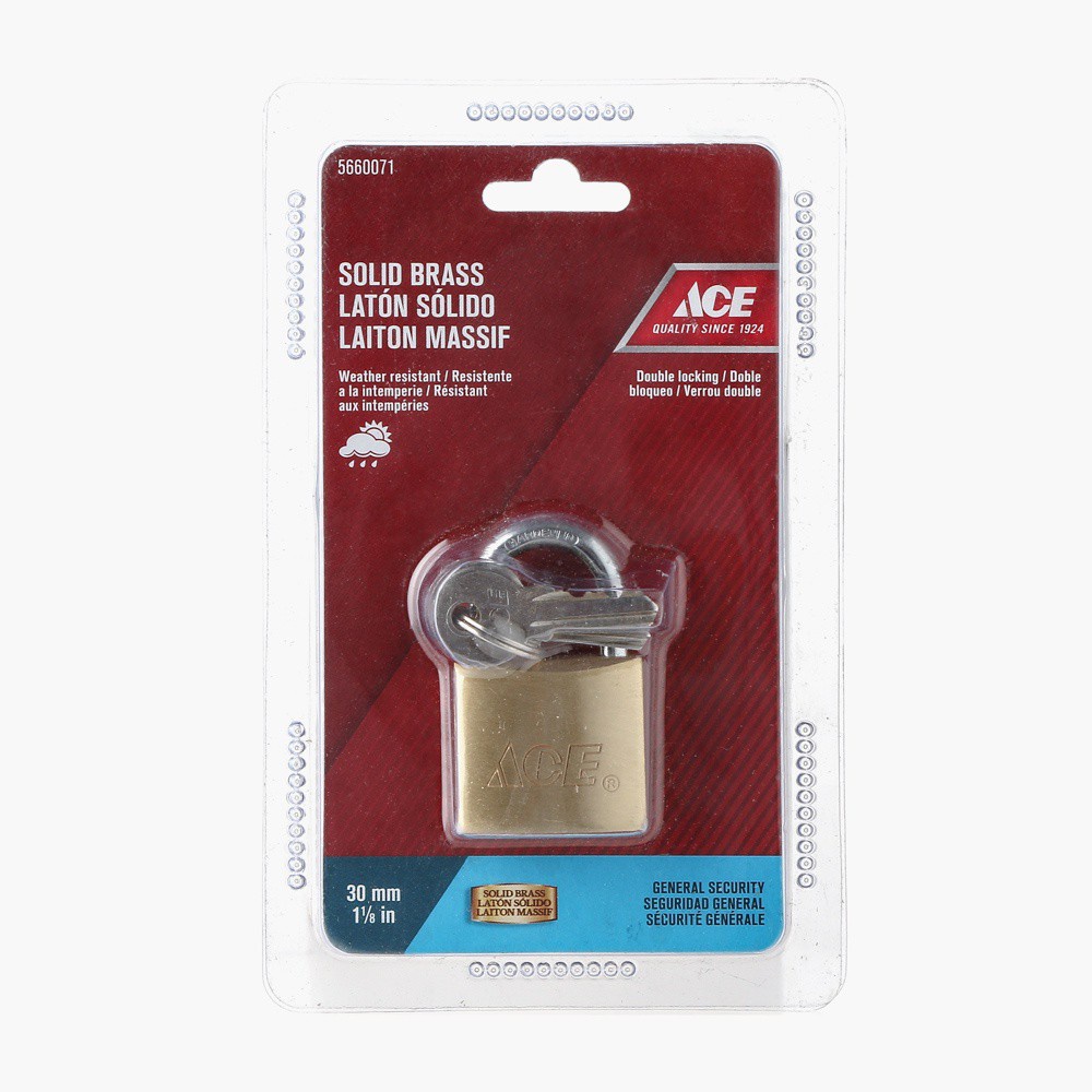Ace Hardware Solid Brass Padlock 30mm | Shopee Philippines
