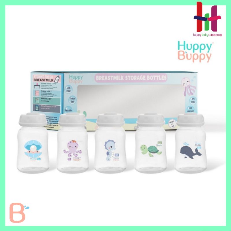 Happy Buppy Standard Neck Bottles 5oz 5 bottles | Shopee Philippines