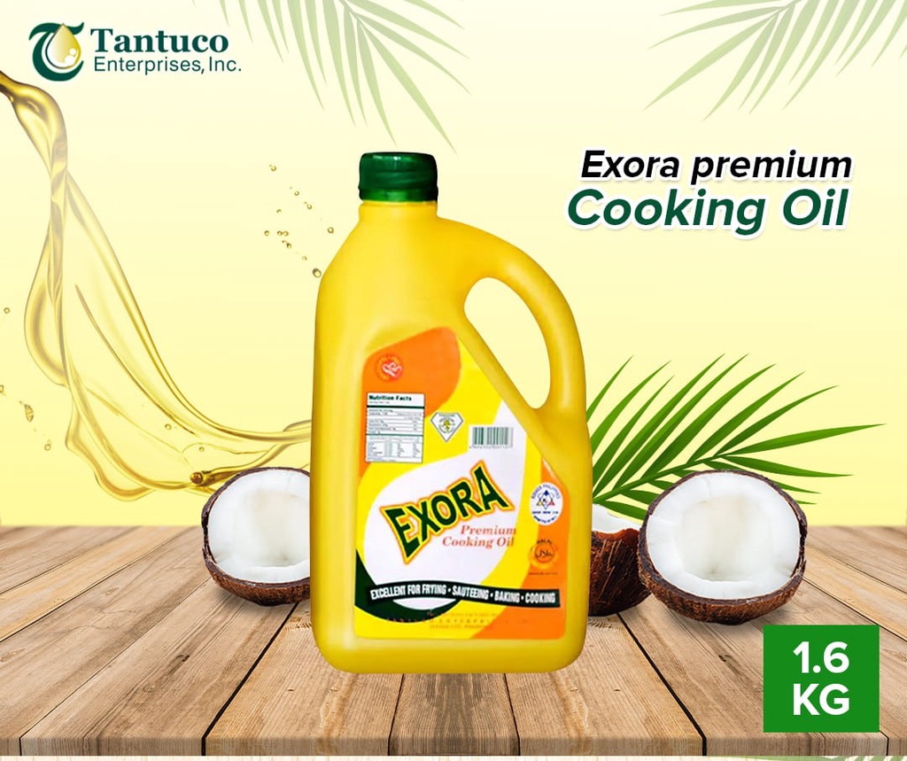 EXORA Premium Pure Coconut Cooking Oil 1.75L/1.6kg Half Gallon x 12pcs ...