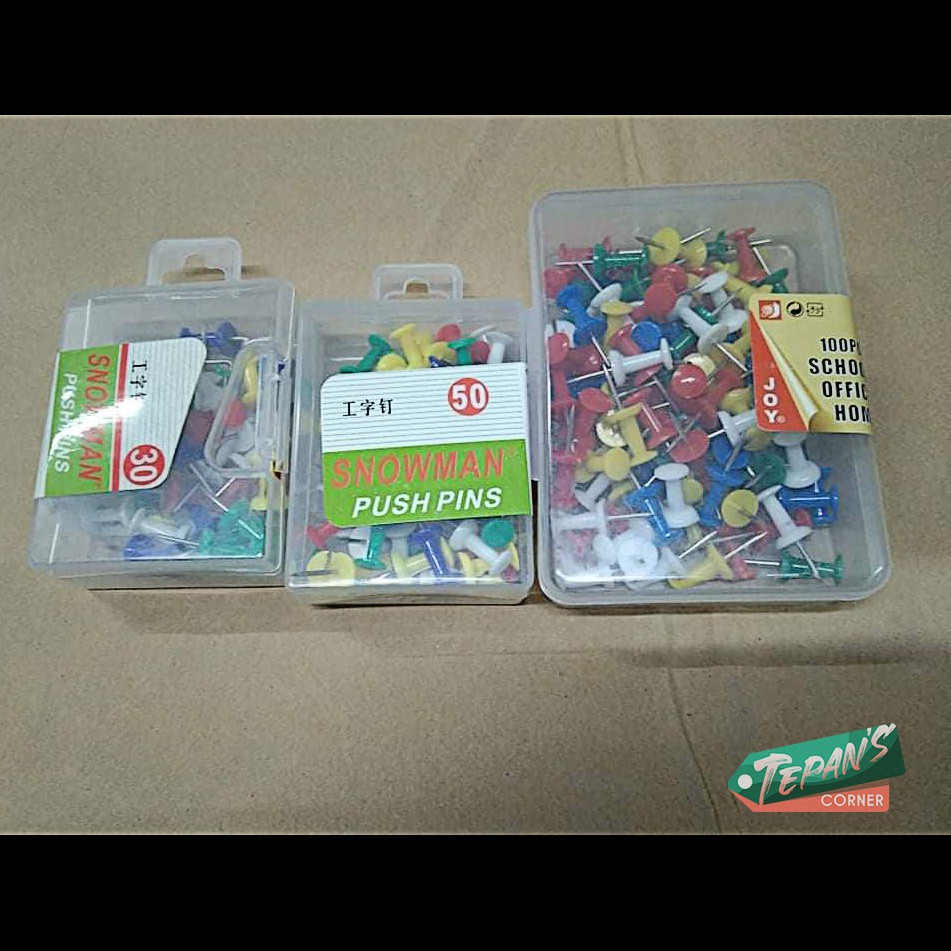 PUSH PINS 30s 50s 100s SNOWMAN (SOLD PER PACK) | Shopee Philippines