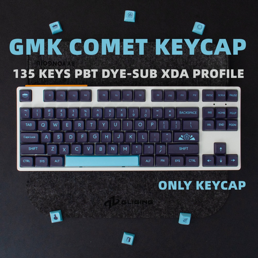 GMK Comet 135 Keys PBT Dye Sublimation XDA Profile Keycap Suit For ...