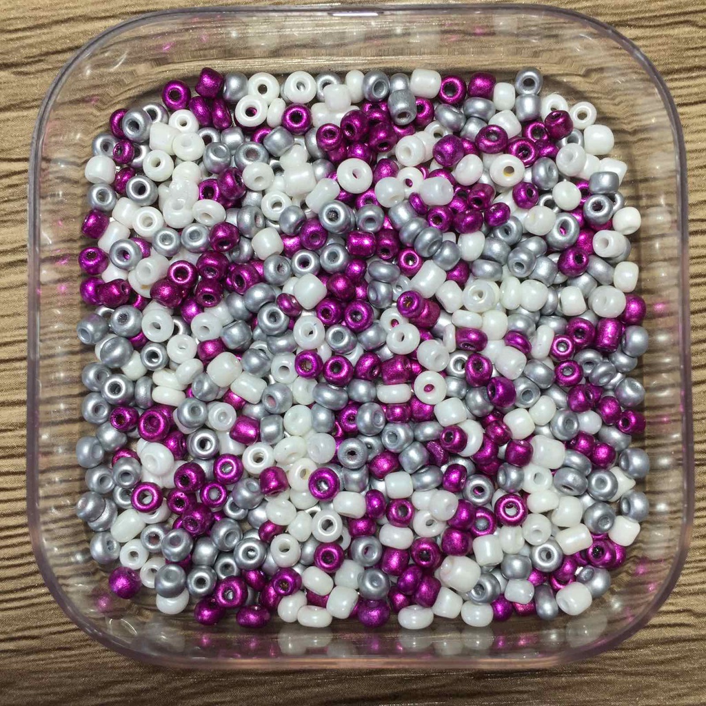 730 Pcs (20 grams) 3mm DIY beads Purple Space Glass Seed Bead Charm | Shopee Philippines