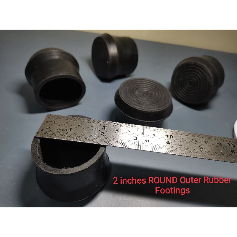 2 inches (50mm) ROUND OUTER HEAVY DUTY Rubber Footings | Shopee Philippines