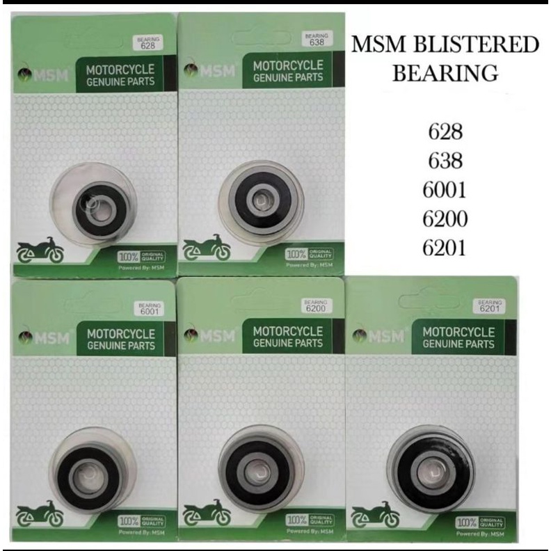 msm blistered bearing 628 638 6001 6200 6201 6003 6202 6300 6301 6904 ...
