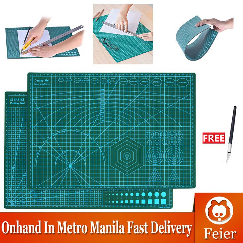 【A3 A4 A5】 Double Sided 5 Layers Cutting Mat Free Carving knife High Quality Cutting Pad ...