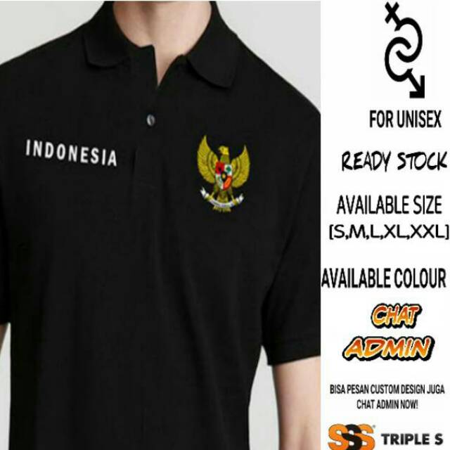 INDONESIAN POLO SHIRT SYMBOL GARUDA COOL INDONESIAN MEN'S COLLAR T ...