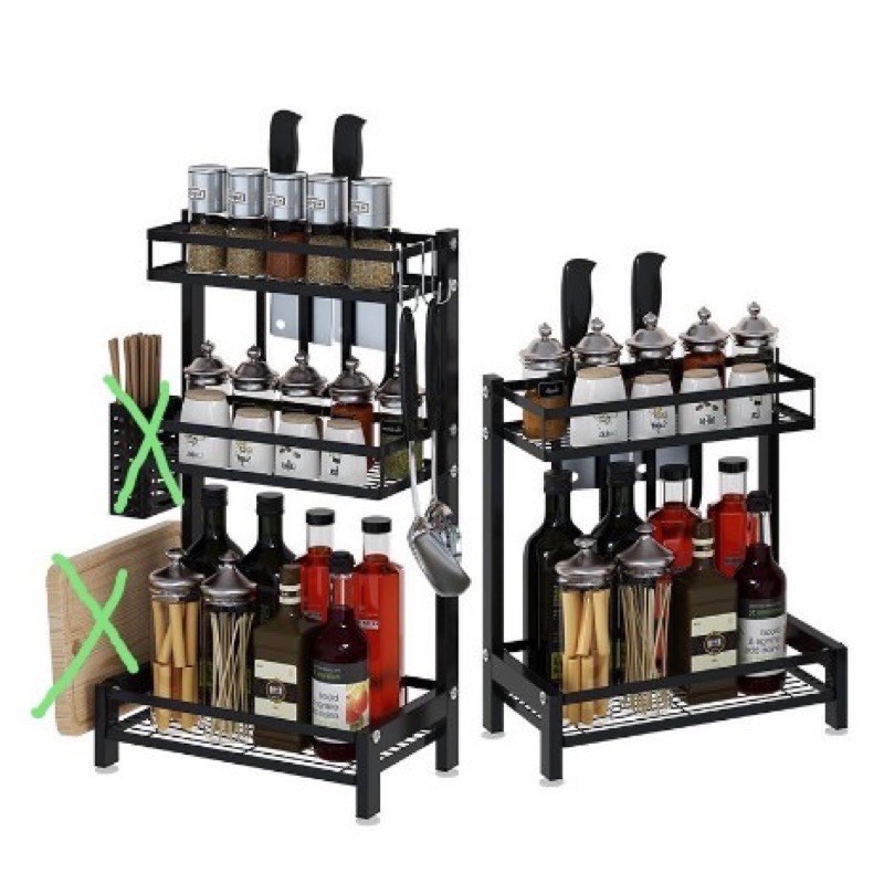 3 Layer & 2 Layer Spice Rack Condiments Organizer / AvahsShop | Shopee ...