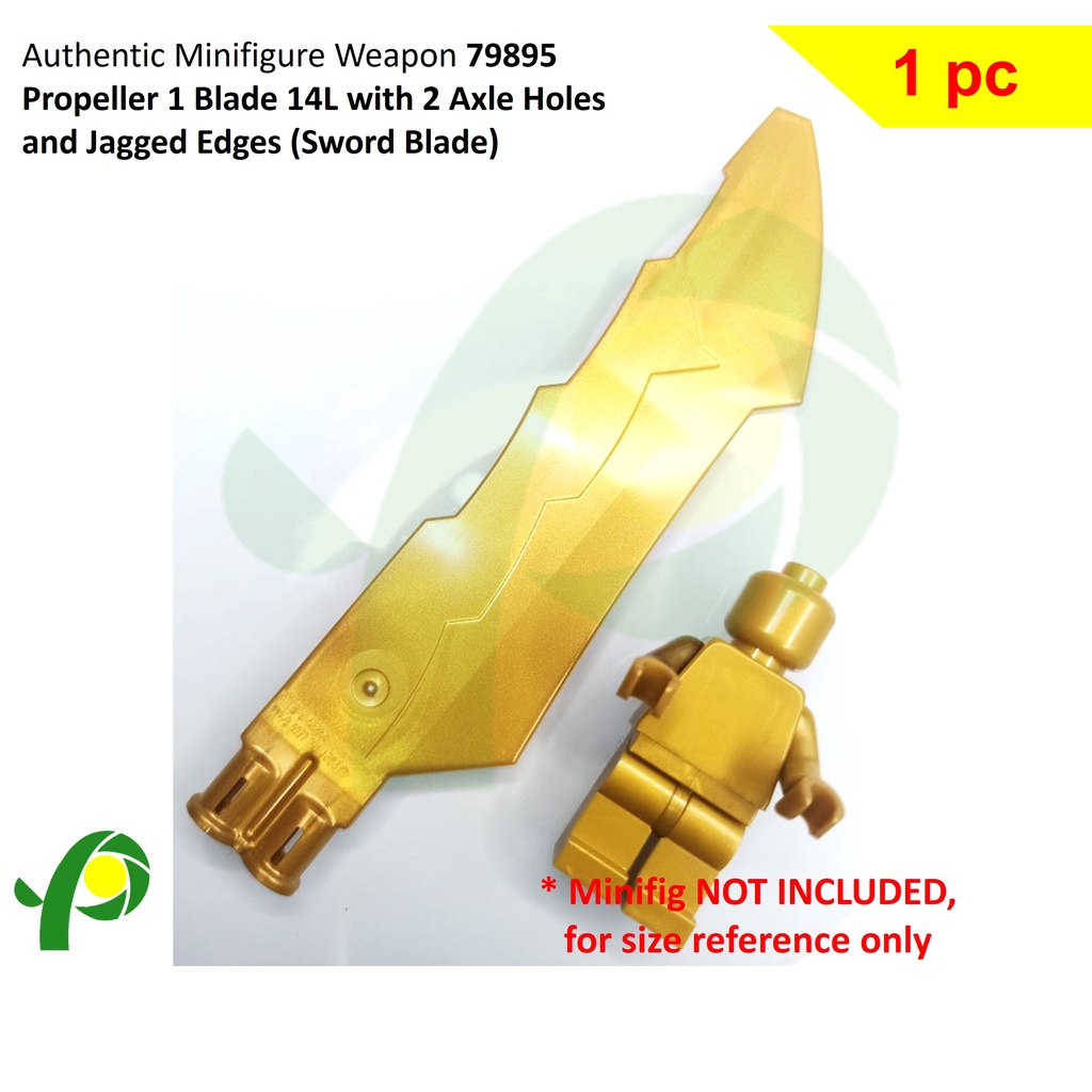 LEGO Parts 79895 Propeller 1 Blade 14L with 2 Axle Holes and Jagged ...