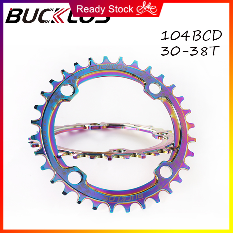 BUCKLOS 104bcd Chainring MTB Bike 30-38T Chainwheel Narrow Wide Single 8-12 Speed Colorful ...