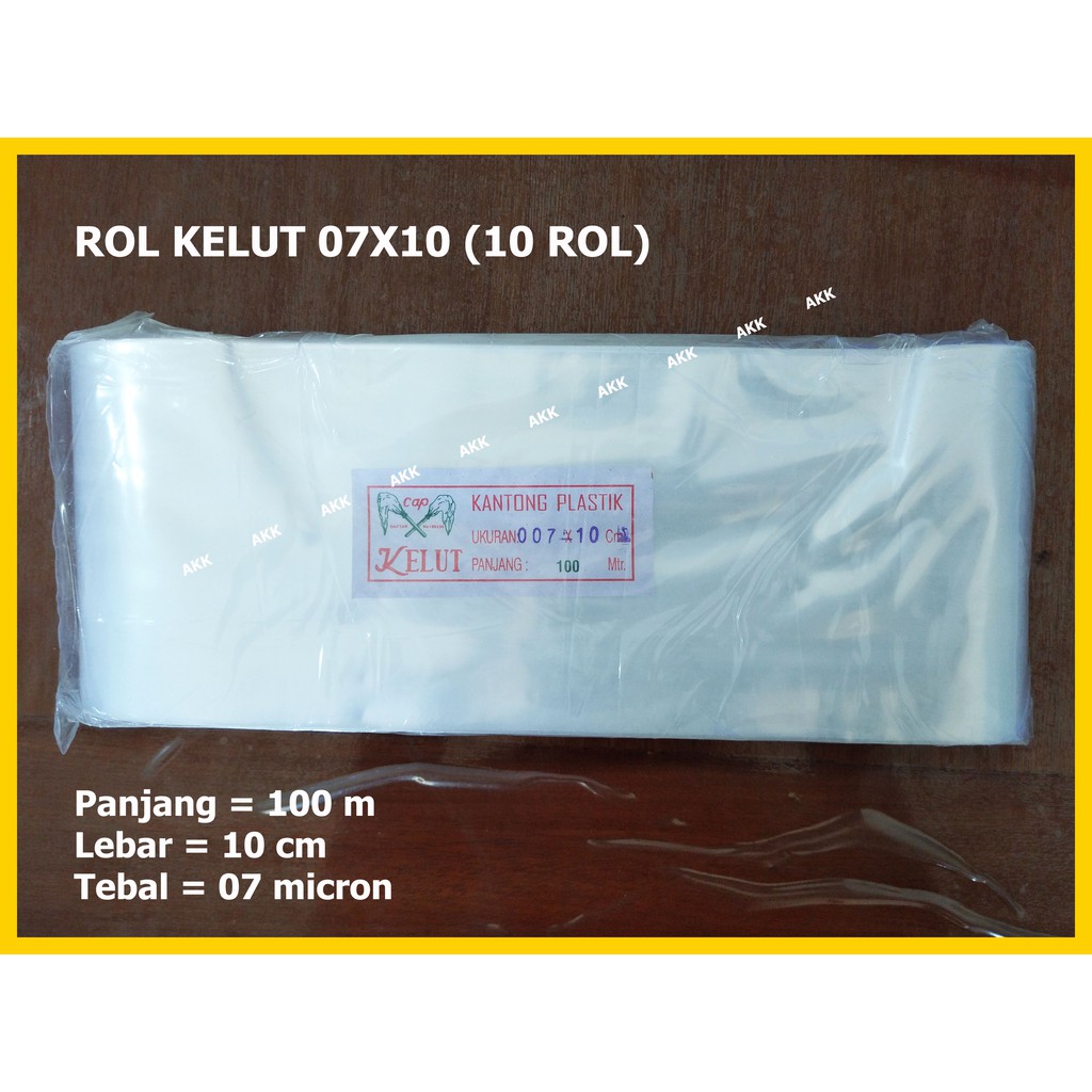 PP Plastic Roll Kelut 07x10 010x10 Clear Plastic Roll (100 Meters ...