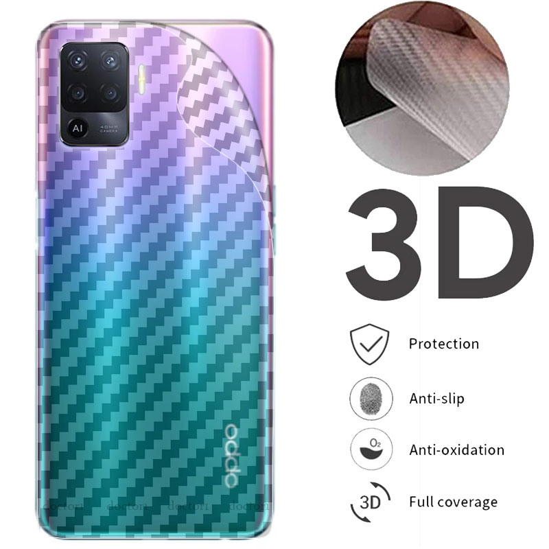 Carbon Fiber Sticker Back Film Cover For OPPO A60 A78 A58 A96 A95 A77 ...