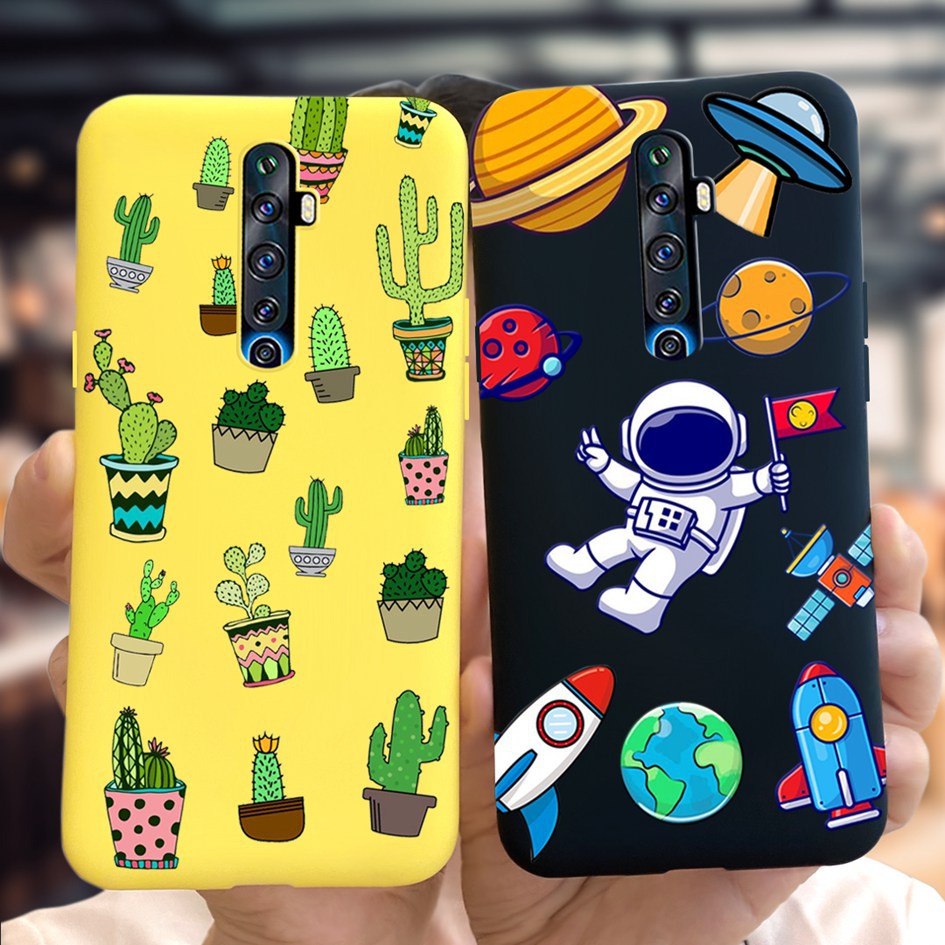 OPPO Reno 2F/Reno 2 Case Cute Cactus Astronaut Shockproof Slim Soft ...