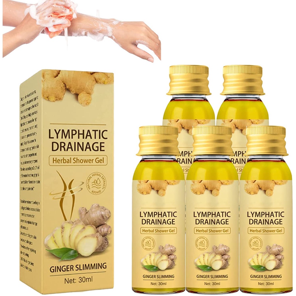 Lymphatic Drainage Herbal Shower Gel, Ginger Lymphatic Drainage Shower ...
