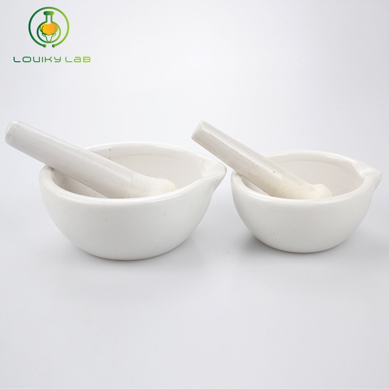 60 - 100mm Ceramics Mortar with Pestle Lab Chemical Supplies Thick ...