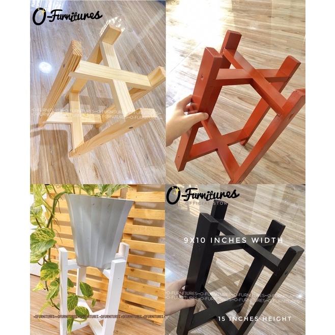 OF002 Wood Plant Stand/Rack (LARGE SIZE-15INCHES HEIGHT) 100%PALOCHINA ...