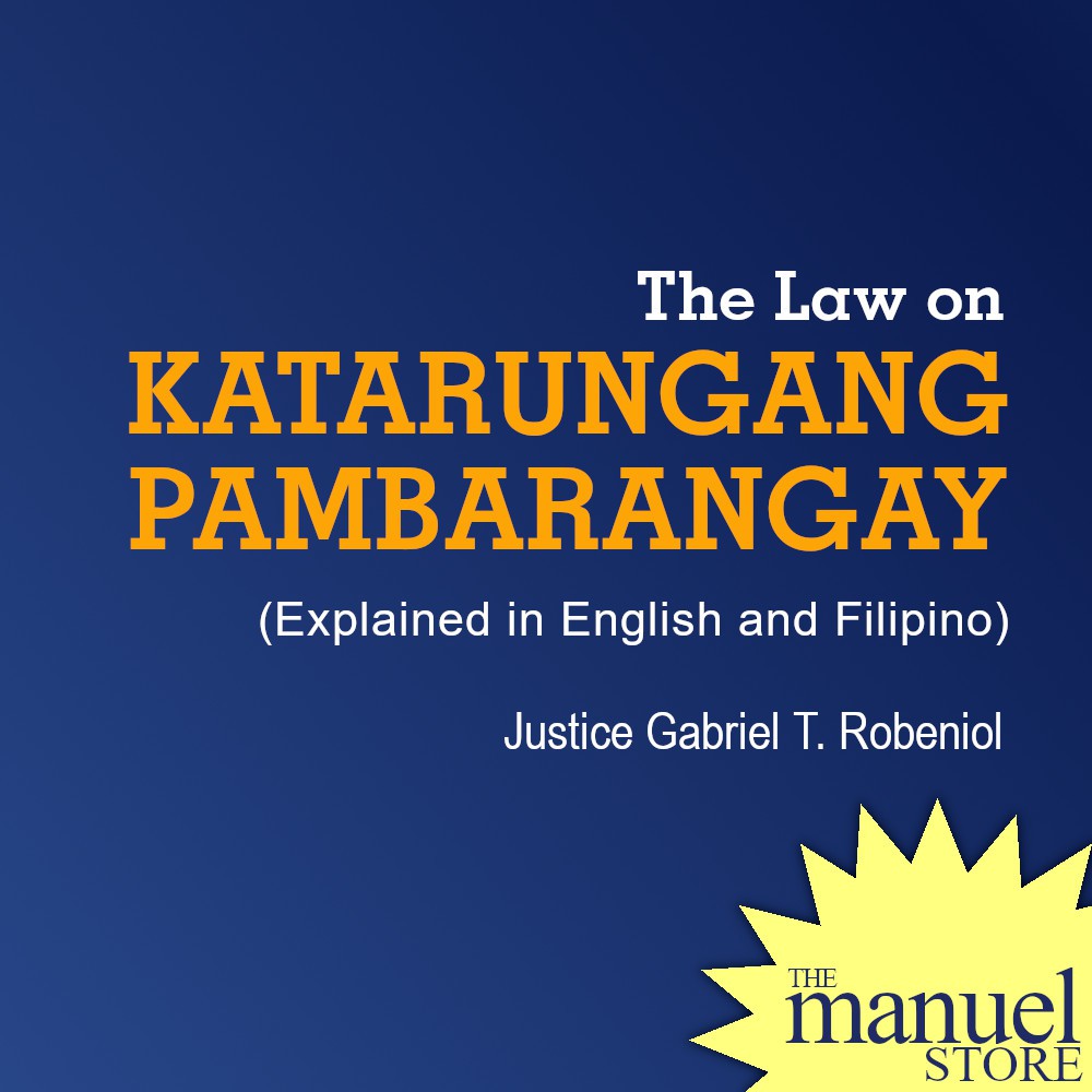 Robeniol (2020) - Katarungang Pambarangay, The Law on - Filipino ...