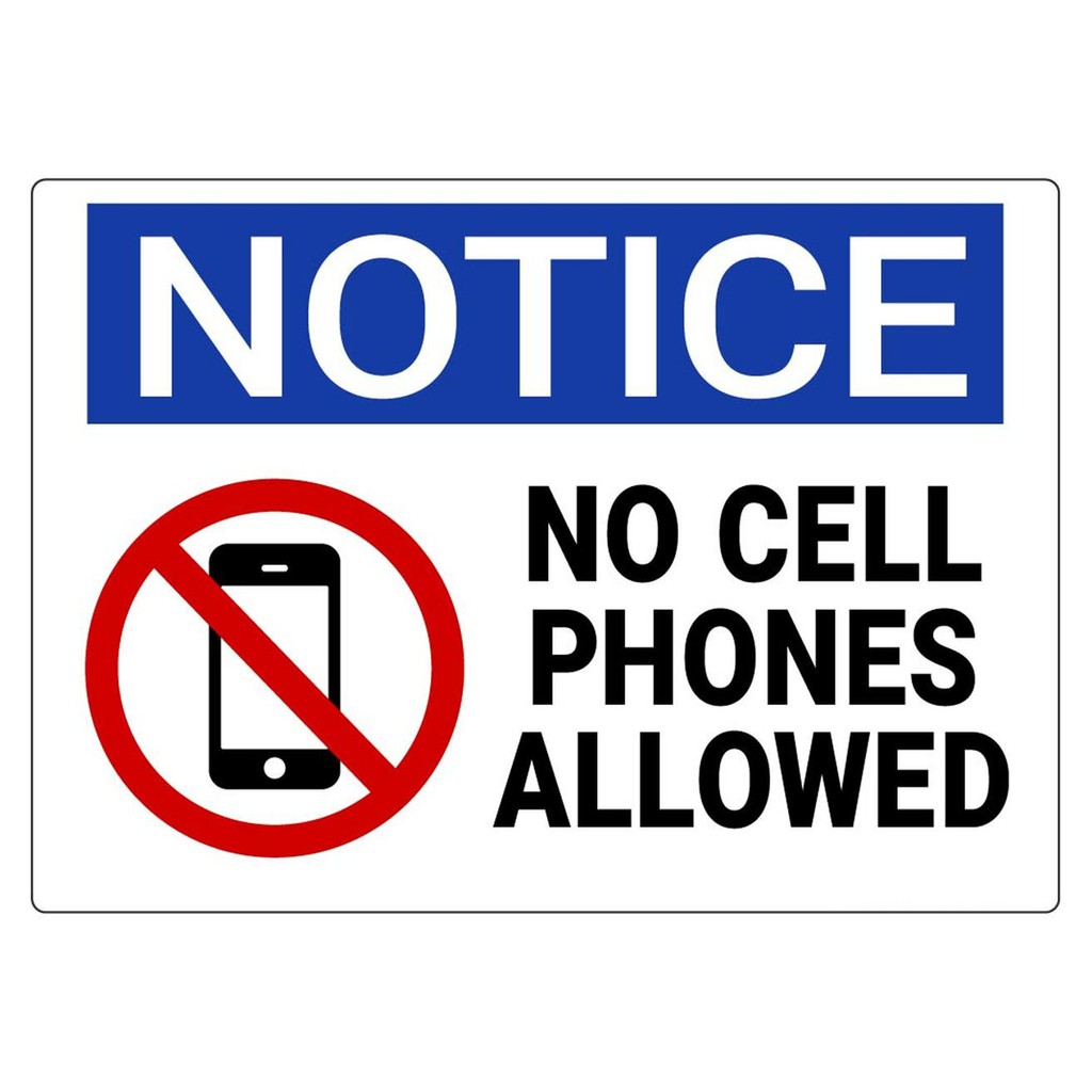 No Cellphones Signage Laminated Sign | Shopee Philippines