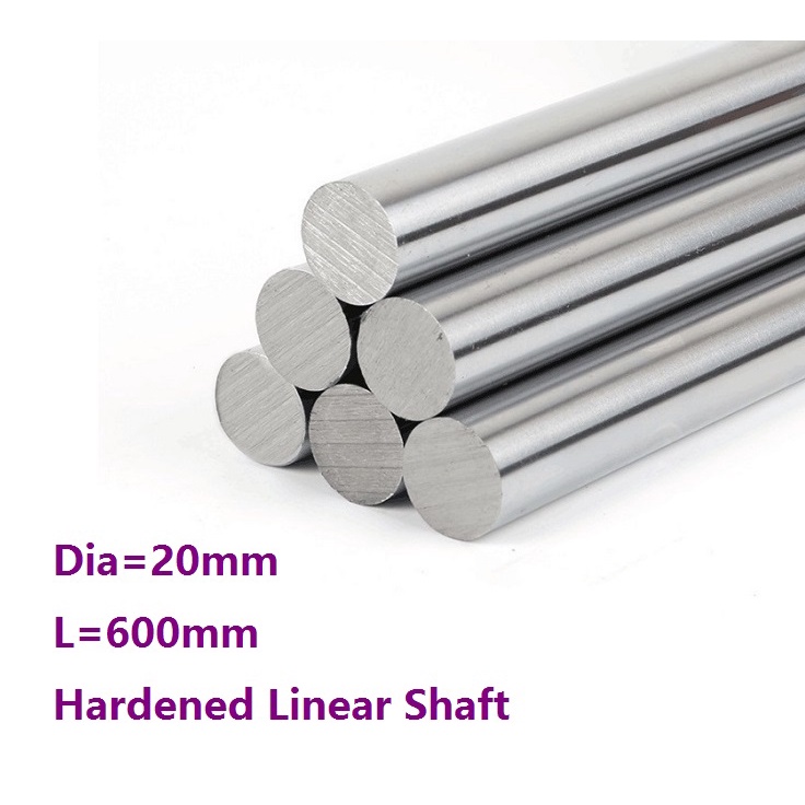 4pcs/lot Dia 20mm shaft 600mm long Chromed plated linear shaft hardened ...