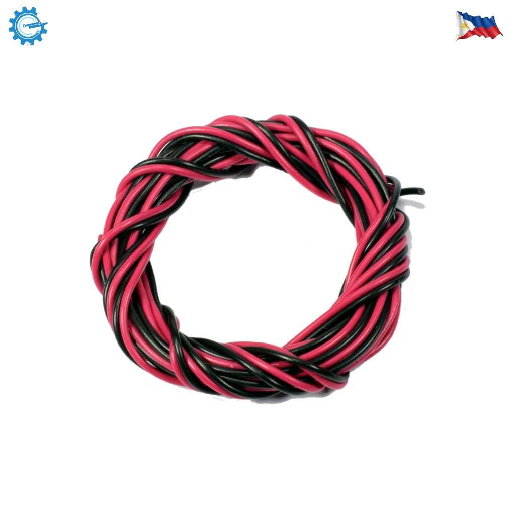 AWG22 Fine Strand Hookup Wire Stranded 1.8M Red + 1.8M Black | Shopee ...