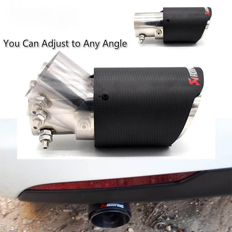 Angle Adjustable Akrapovic Tips Carbon Fibre Car Exhaust Pipe Curly ... Angle Adjustable Akrapovic Tips Carbon Fibre Car Exhaust Pipe Curly ...