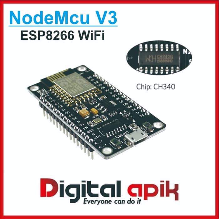 NodeMcu V3 Lolin Lua WIFI CH340 Board ESP8266 Support Arduino | Shopee Philippines