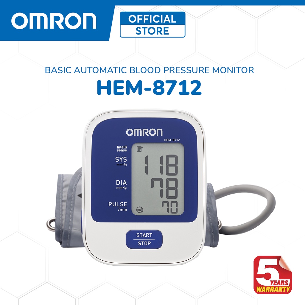 Omron HEM-8712 Automatic Upper Arm Blood Pressure Monitor BP BPM ...