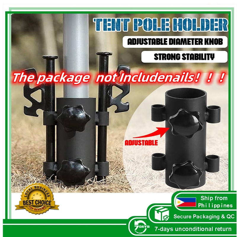 Adjustable camping tent pole holder canopy sunshade support canopy pole ...