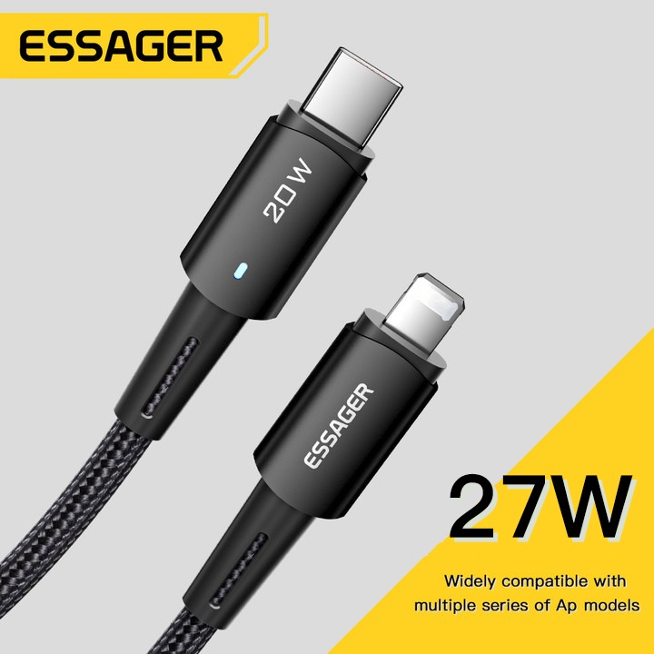 Essager 20W/27W PD USB C to L data cable Type c to L data cable ...