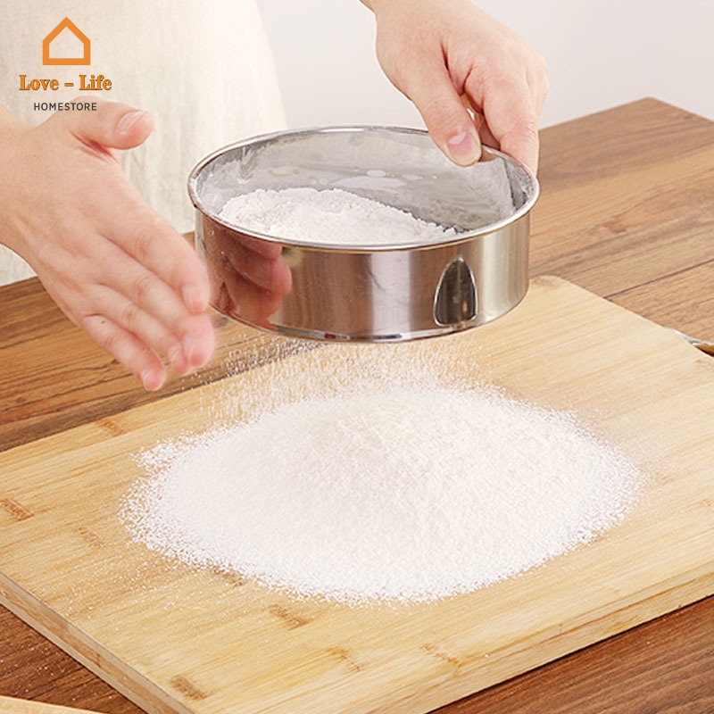 (Ninja) Kitchen Fine Mesh Flour Sifter/ Stainless Steel Round ...