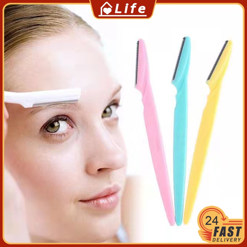 3Pcs Makeup Eyebrow Razor Blade Ladies Beauty Brow Trimmer Facial Razor ...