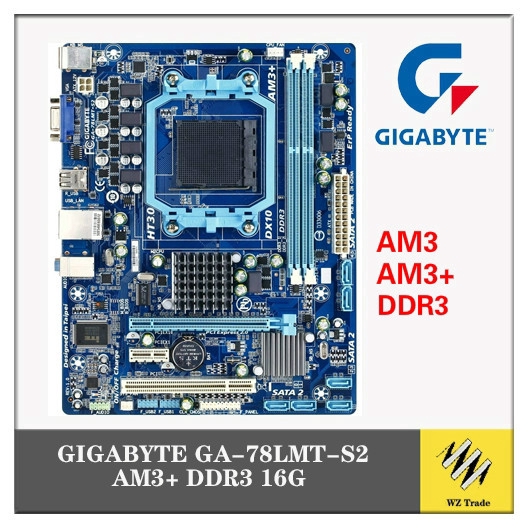 WZ Gigabyte GA-78LMT-S2 Motherboard For AMD 760G DDR3 USB2.0 16G Socket ...