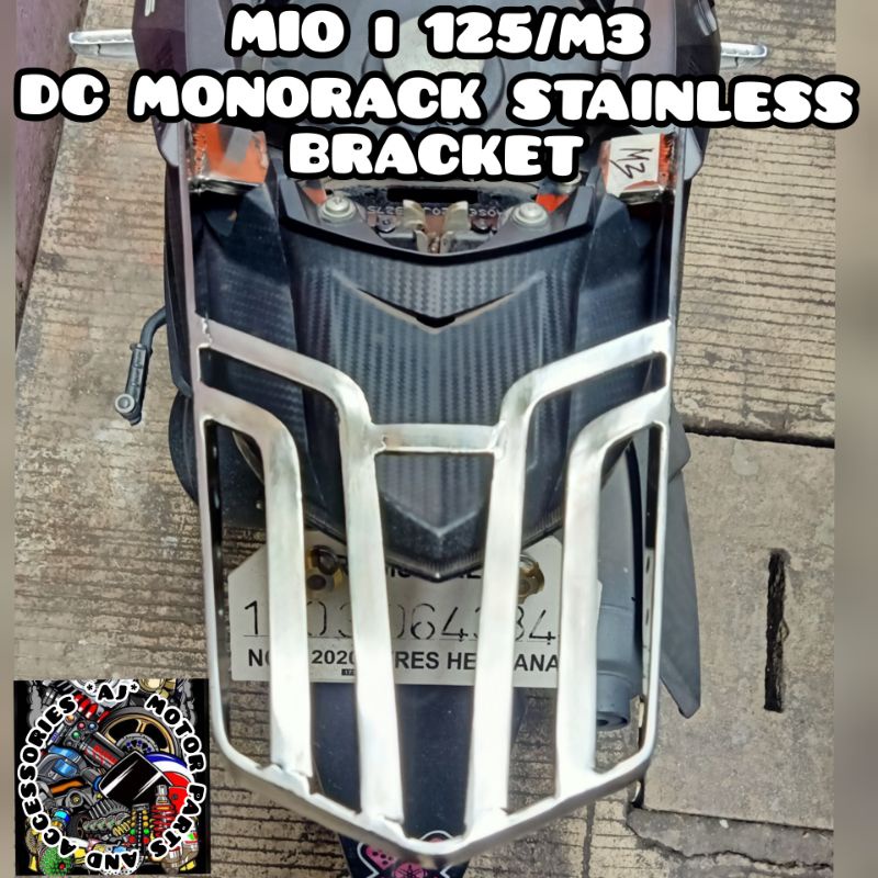 MIO i 125/M3 DC MONORACK STAINLESS BRACKET V3*LIMITED EDITION* | Shopee ...
