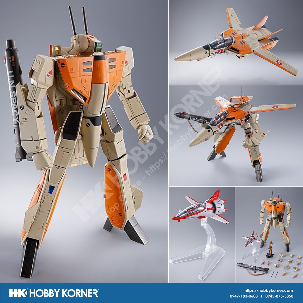 BANDAI DX Chogokin Macross 1/48 Scale VF-1D Valkyrie and Fun Race ...