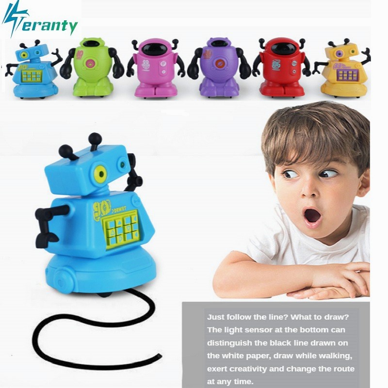 Original Inductive electric robot Car Line Follower Magic Pen Toy ...