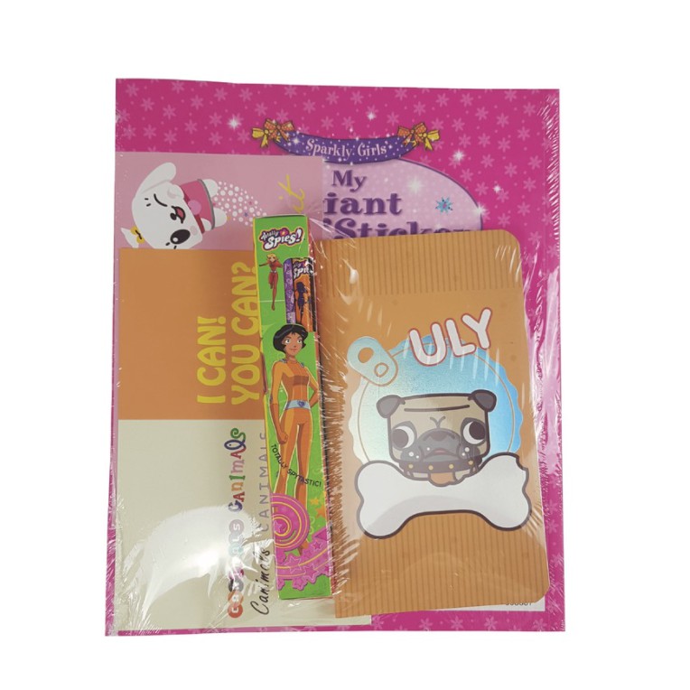 Stationary Study Set for Girls (Sticker & Activity Book + Pencil ...