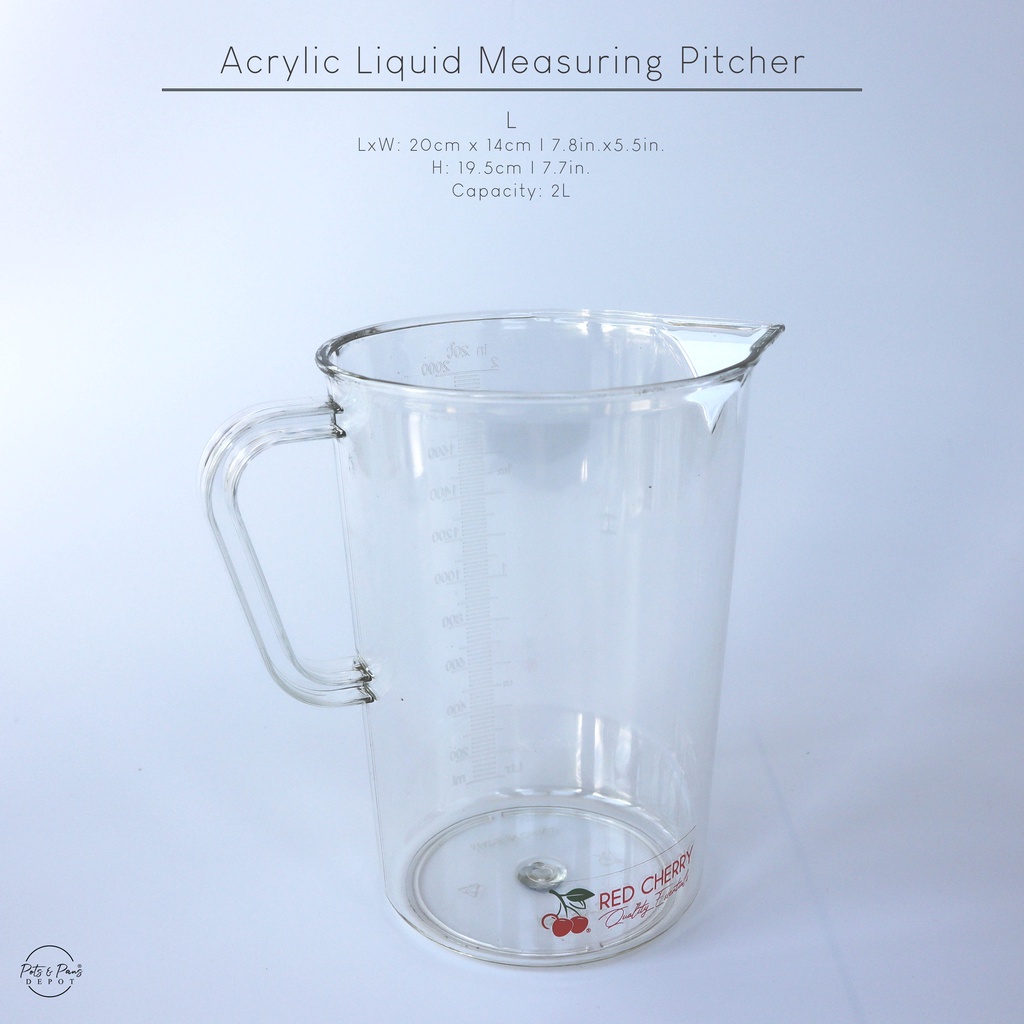 Red Cherry Acrylic Liquid Measuring Pitcher (2L-5L) | Shopee Philippines