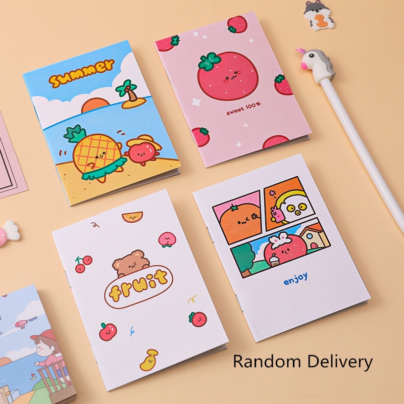 16 Sheets 8.5*12cm Six Series Cartoon Small Notebook School Supplies ...