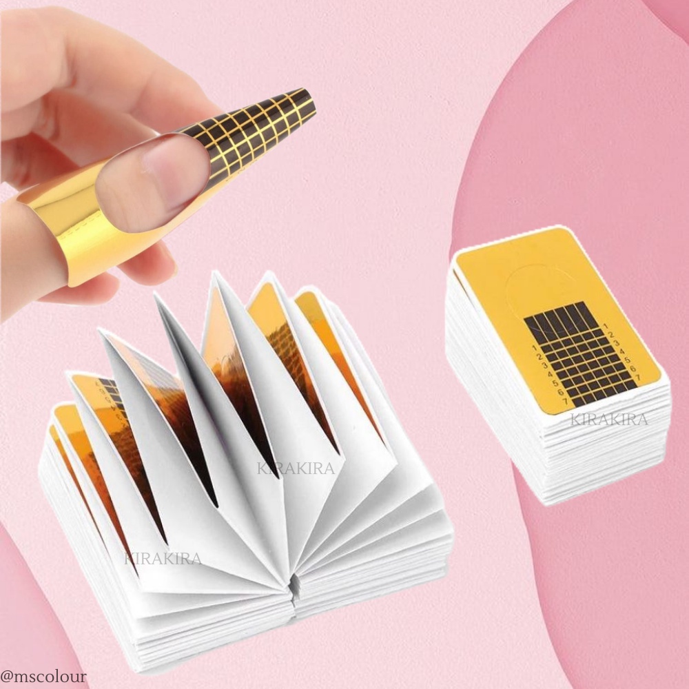KiraKira | 50pcs Nail Extension Form Sticker Molder | Shopee Philippines