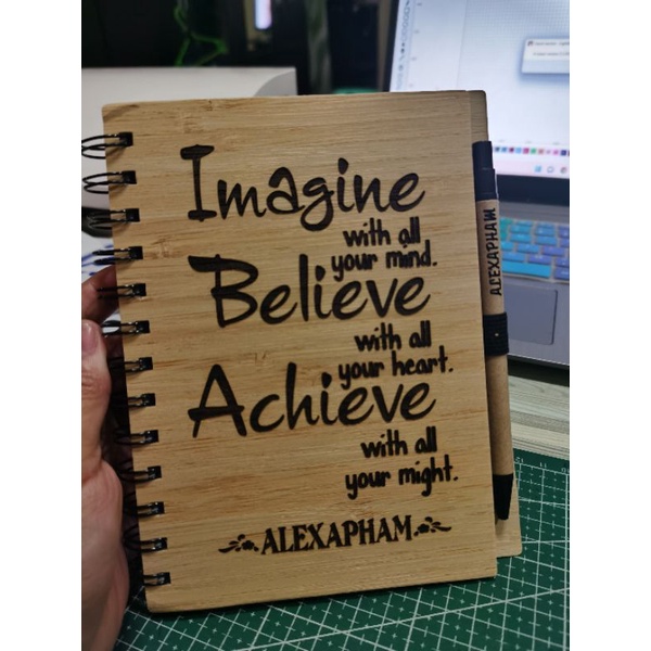 Personalized Notebook with Laser Engraved | Shopee Philippines