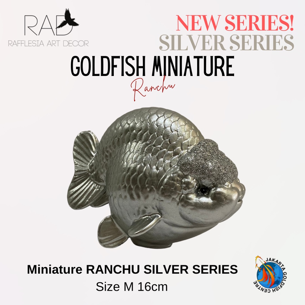 MINIATURE MASKOKI RANCHU SILVER LIMITED STATUE (M) | Shopee Philippines