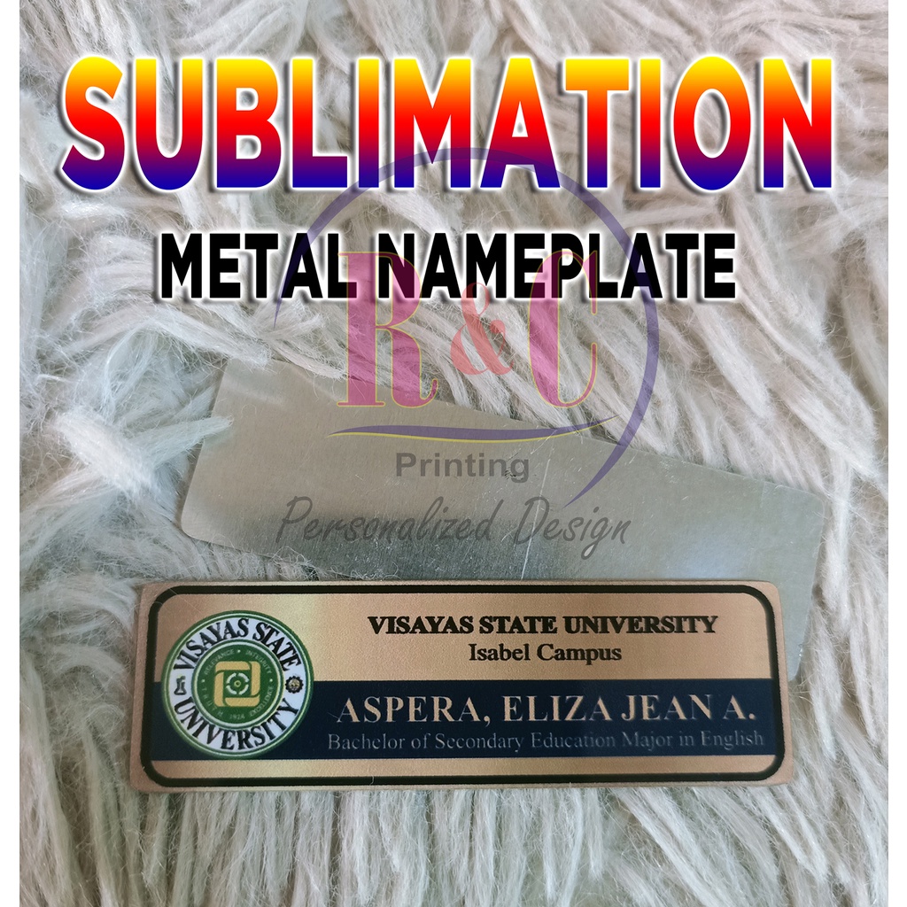 Personalized Sublimation Metal / Aluminium Nameplate / Badge ...