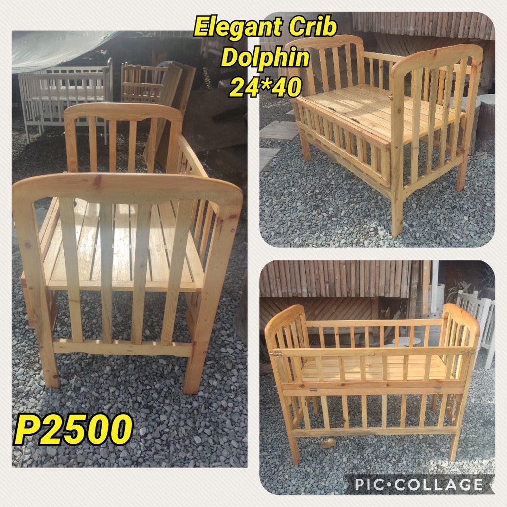 Wooden Crib/Kuna Adjustable and Dropside collapsible big crib (Flat top ...