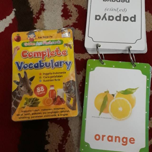 Golden age flashcard ring smart card 88 cards learning cards | Shopee ...