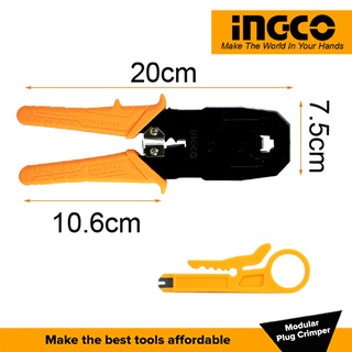 INGCO Modular Plug Crimping Crimper Pliers HMPC1468P _H | Shopee ...