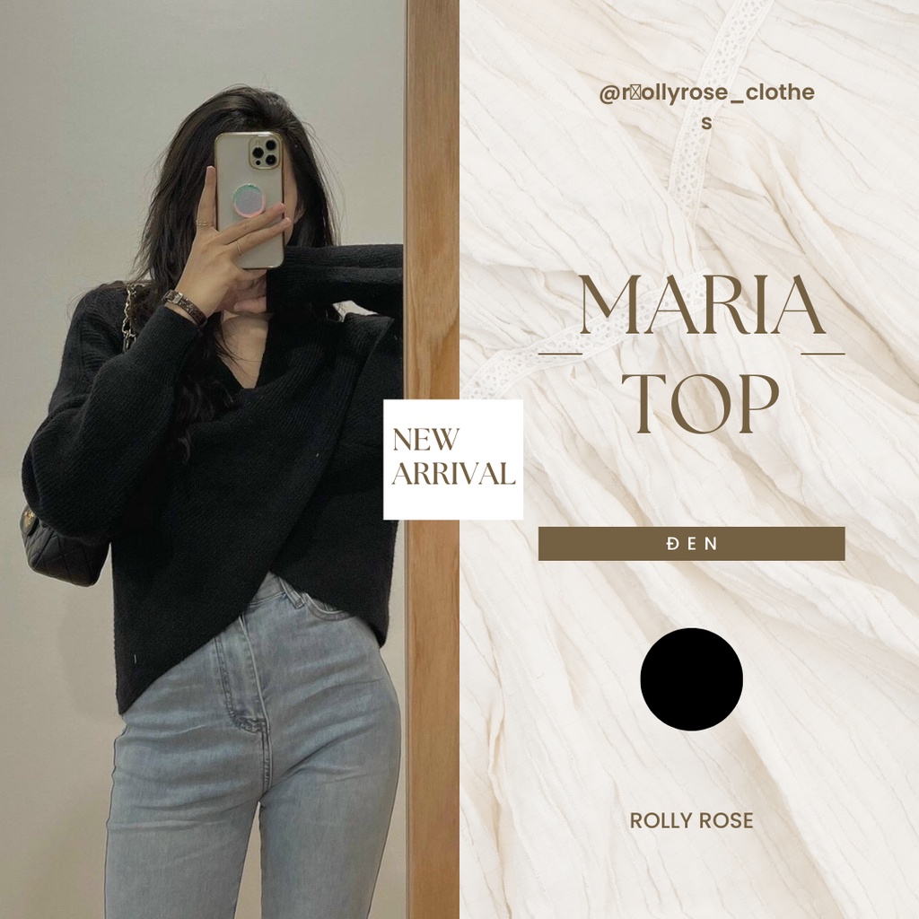 Maria TOP (Cross-flap sweater) | Shopee Philippines