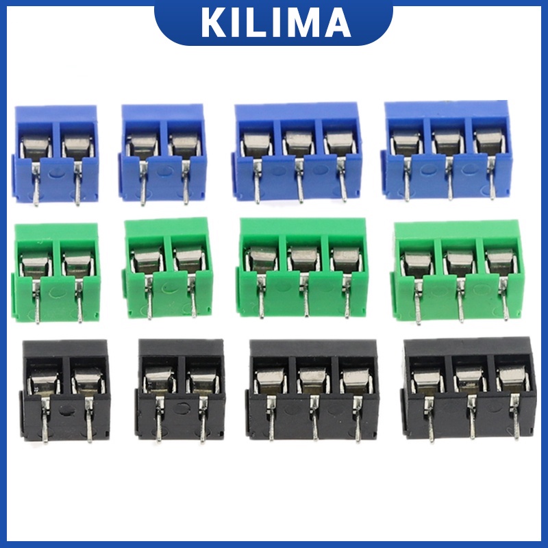 10Pcs KF301- 2P Screw 5.0mm Terminal Block 2 Pin 3 Pin Pcb Terminal ...