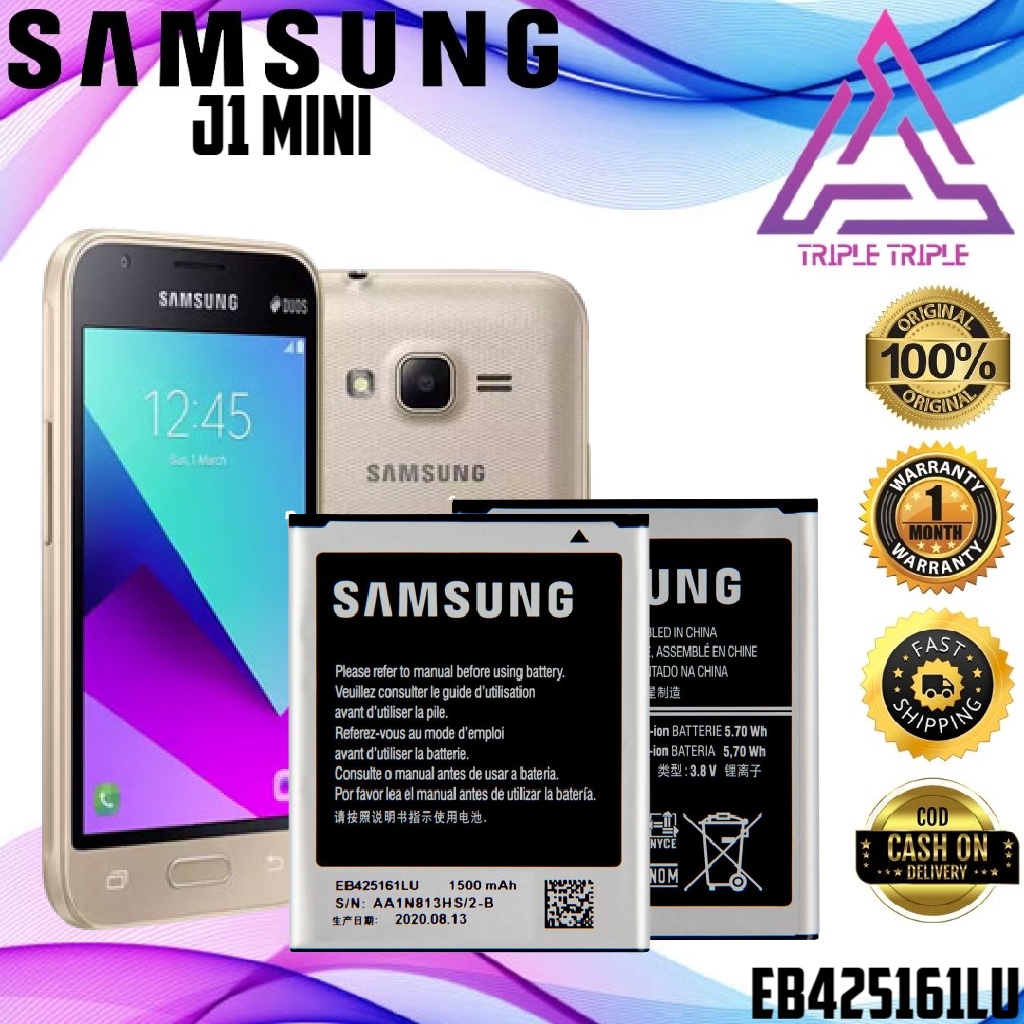 Triple.Triple Battery for Samsung Galaxy J1 Mini, Battery Model ...