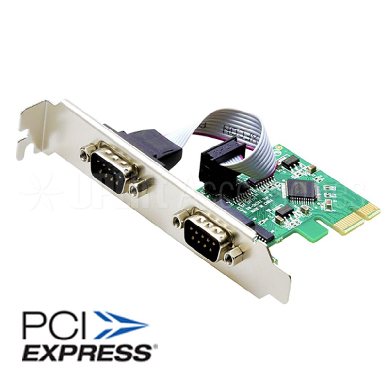 UPLift 2-Serial RS232 DB9 Serial Port Expansion Card for PC (PCI-E ...